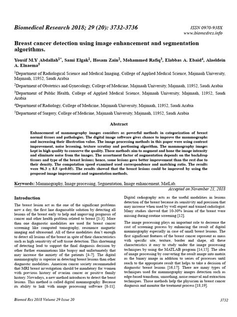 Breastcancerdetectionusingimageenha Pdf Medical Imaging