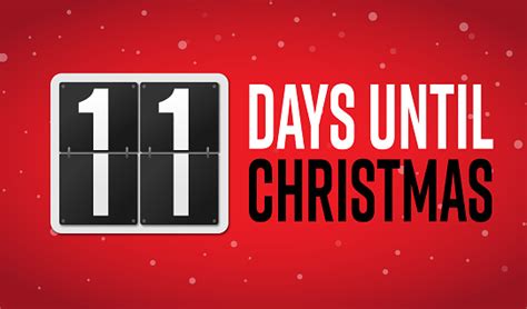 11 Days Until Christmas Countdown With Number Flip Counter Web Banner