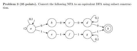Solved Problem 3 35 Points Convert The Following NFA To Chegg Com