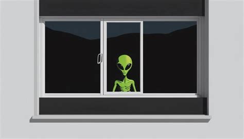 Premium Ai Image Unseen Visitor A Minimalist Illustration Of An Alien