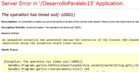 Genexus Excepciones En Ejecución De Webservice Creado Con Wsdl Import