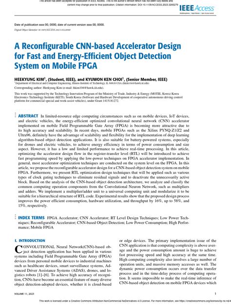 Areconfigurablecnn Basedacceleratordesignfor Pdf Field Programmable Gate Array