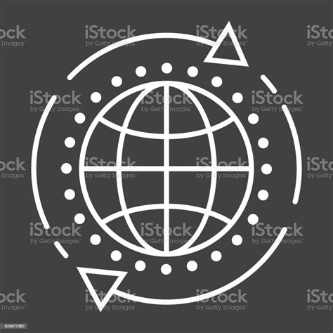 글로벌 솔루션 라인 아이콘 서 장 훈과 개발 세계 기호 벡터 그래픽 검정색 배경 Eps 10에 선형 패턴 Html에 대한 스톡 벡터 아트 및 기타 이미지 Istock