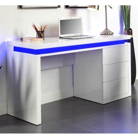 Sydney Computer Desk In Glass Top And High Gloss Black Glass Designs