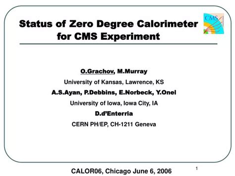 Ppt Status Of Zero Degree Calorimeter For Cms Experiment Powerpoint Presentation Id4791983