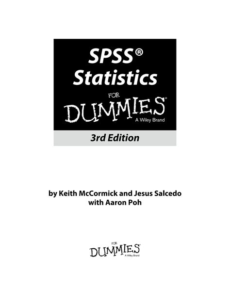 Solution Spss For Dummies Studypool