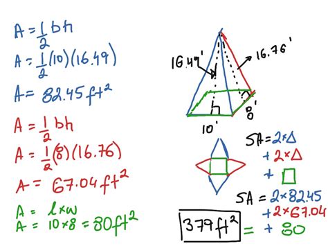 Surface Area Of Triangular Pyramid Formula Examples D