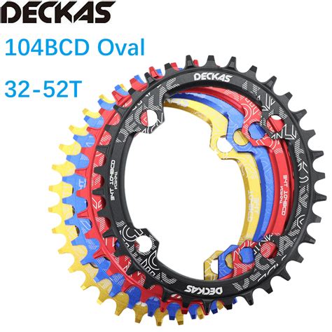 Deckas Bike Chainring Oval 104bcd 32t 34t 36t 38t 40 42 44 46 48 50 52