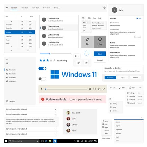 Free Wireframe Ui Kit For Windows 11 Desktop