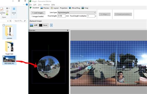 Hugin Howto Adjust Theta Image Tilt And Centering 360 Media Camera