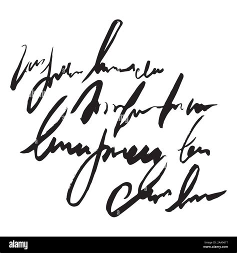 Unreadable Handwriting Font Signature Text On White Background Stock Vector Image And Art Alamy