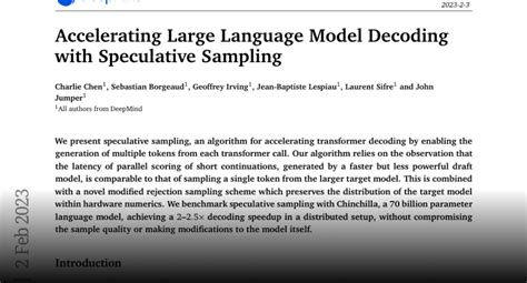 Paper Page Accelerating Large Language Model Decoding With Speculative Sampling