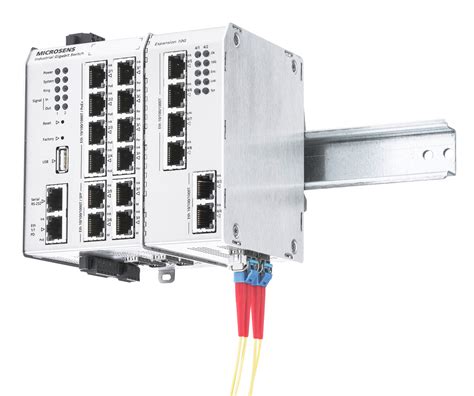 MICROSENS Modular Industrial Switch Now Also Available With Gigabit Ethernet Uplinks High