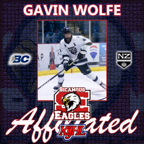 Affiliated D Gavin Wolfe Sicamous Eagles