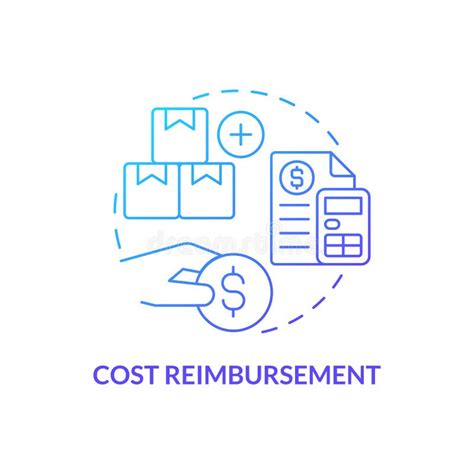 Cost Reimbursement Blue Gradient Concept Icon Stock Vector Illustration Of Vendor Concept