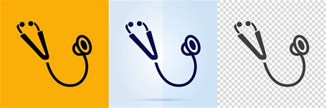 Stethoscope Icon Set Stock Illustration Download Image Now Logo