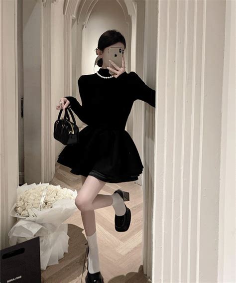 고급러블리 루샤 쉬폰 플레어 미니 원피스 에이블리