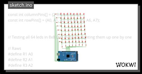 No2 Led Matrix Wokwi Esp32 Stm32 Arduino Simulator