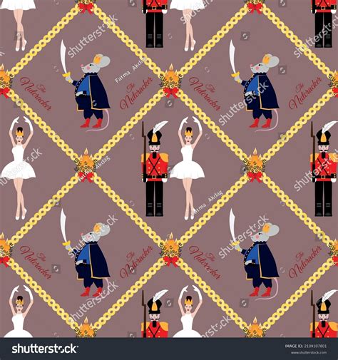 Nutcracker Bullet Soldier Mouse King Princess Stock Vector Royalty