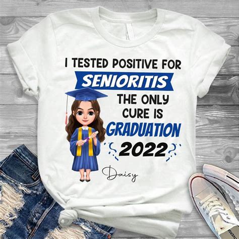 Senioritis Graduation 2025 Chibi Graduation Shirt Designed By Rotunda