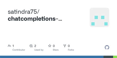 Github Satindra75chatcompletions Chatgpt Github Actions