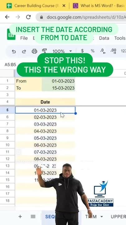 Dynamic Date Series In Excel Most Important 🔥🔥 Excel Excelpro Exceltutorial Exceltips