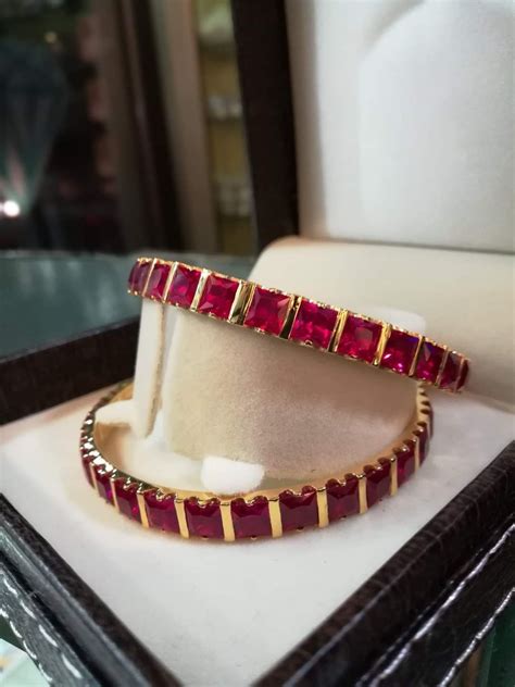 Red Era The Ruby Close Setting Bangle By Parshwa Gold Bangalore Artofit