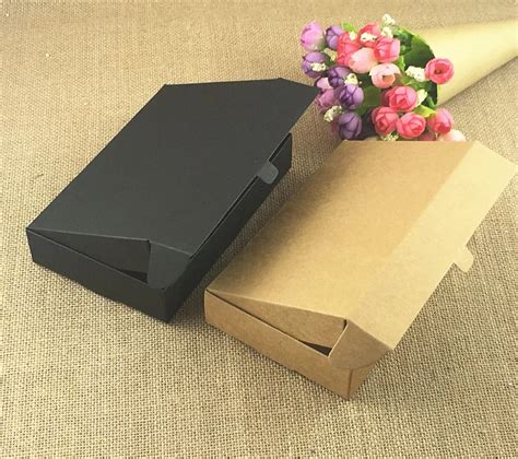 50 개몫 갈색 크래프트 종이 보석 팩 상자 작은 선물 상자 비스킷 수제 비누 웨딩 파티 사탕 포장 상자box Wedding
