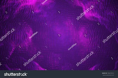 Vector Abstract Big Data Visualization Purple Stock Vector Royalty