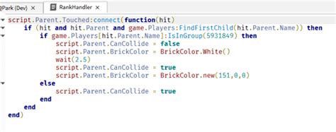 Group Door To A Group Rank Lock Door Scripting Support Developer Forum Roblox
