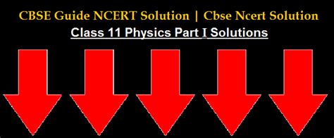 CBSE Guide Class Physics Part I NCERT Solutions Of Th Physics