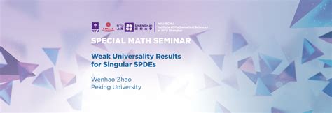 Weak Universality Results For Singular Spdes Research Nyu Shanghai