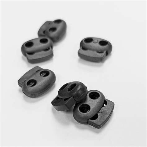 Фиксатор пластиковый для двух шнуров черный 10 шт стопор 1 5х2 см купить с доставкой по