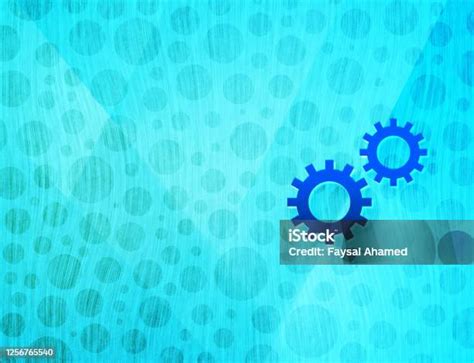 공정 아이콘 빛나는 거품 추상화 청색 배경 젖은 아쿠아 텍스처 일러스트 기계 부분에 대한 스톡 벡터 아트 및 기타 이미지