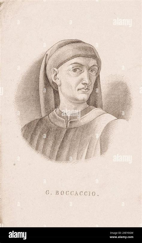 The 17th Century Portrait Of Giovanni Boccaccio Giovanni Boccaccio