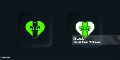 녹색 선물 상자 아이콘은 검은 배경에 고립되어 있습니다 즐거운 성탄절 보내시고 새해 복 많이 받으세요 검은색 사각형 버튼입니다 벡터 가득 찬에 대한 스톡 벡터 아트 및 기타