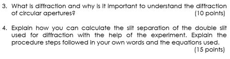 Solved What Is Diffraction And Why Is It Important To Chegg