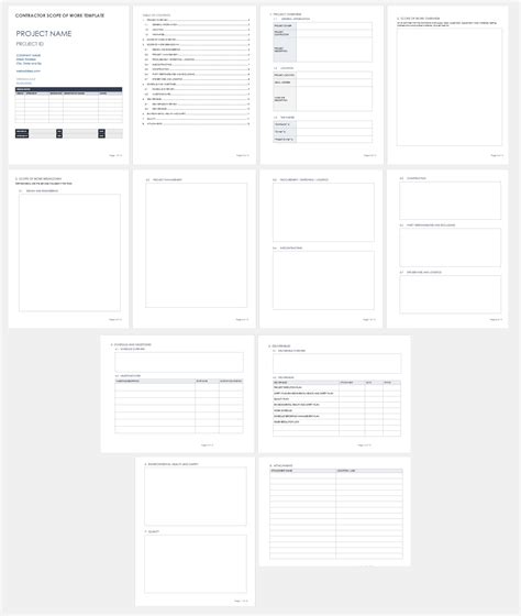 Scope Of Work Template Sample Template Samples