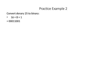 Binary And Denary Numbers Presentation PPTX