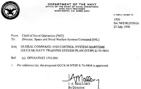 Gccs M Navy Training System Plan Ntsp