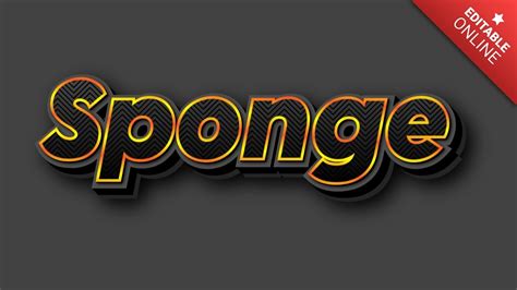 Sponge Golden Editable Style Text Effect Generator