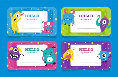 Name Tag Cartoons Vector Images Over 1100