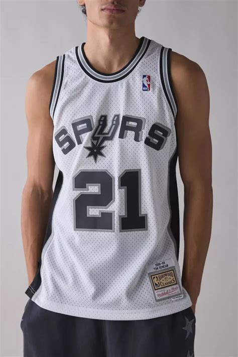 Mitchell And Ness Nba San Antonio Spurs 1998 Tim Duncan Throwback Basketball Jersey Tank Top