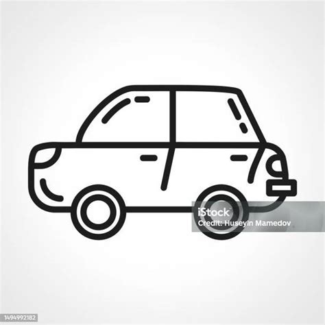자동차 라인 아이콘입니다 장난감 자동차 개요 아이콘입니다 0명에 대한 스톡 벡터 아트 및 기타 이미지 0명 고체 교통 Istock