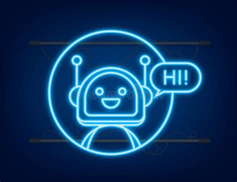 Icono De Chatbot El Robot Sonriente Lindo Bot De La Charla Dice Hola Ejemplo Plano Moderno Del