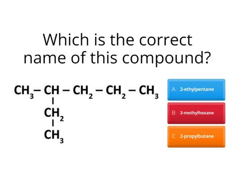 Naming Hydrocarbons Quiz
