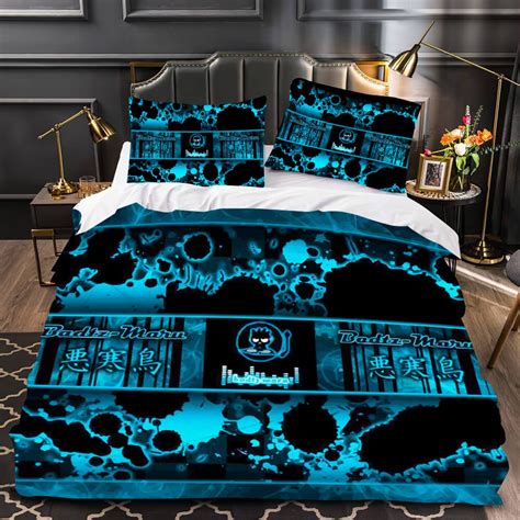 Badtz Maru Bed Set Cool Bed Linen Set Black And Blue Quilt Set Ls22795 Lusy Store Llc Lusy Store
