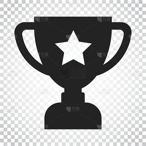 奖杯 黑色 极简构图 计算机图标 符号 分离着色 白色 事件 获胜素材 花瓣网