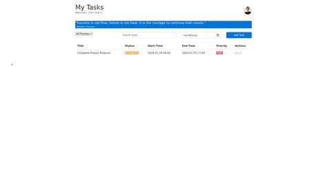Task Management Dashboard Free Html Bootstrap Component