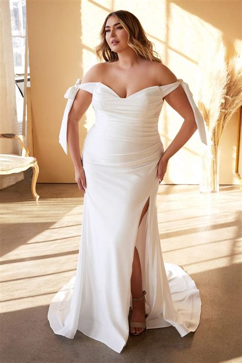 Plus Size Mermaid Wedding Dresslong Luxe Jersey Bridal Gownbride